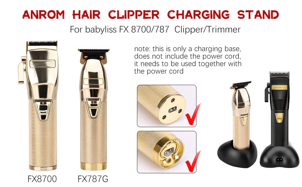 Anrom Professional Hair Clippers Charging Stand, Portable Charging Base for Babyliss 8700GCN、787GCN Hair Clippers Tools (Blue)