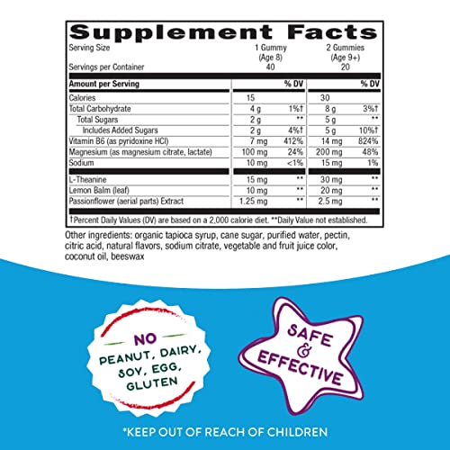 Nature's Way Kids Cool, Calm & Collected, Ages 8+, Grape Flavored, 40 Vegetarian Gummies