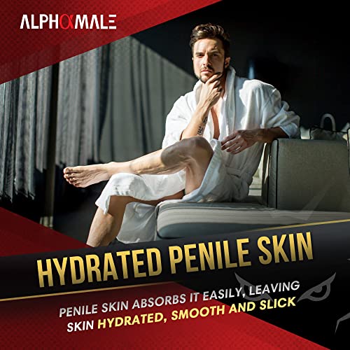 AlphaMale Penile Health Cream - Premium Penile Moisturizing Cream - Advanced Penile Moisturizer Lotion for Overall Penile Care for Men (4oz)