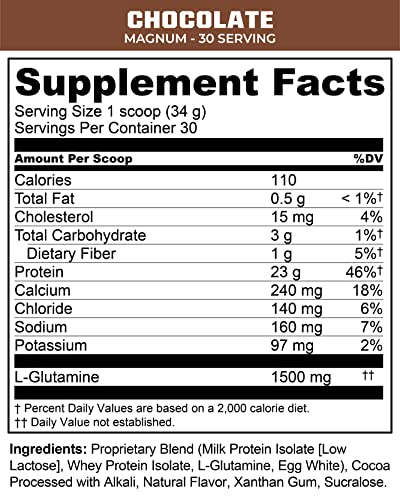 MTN OPS Magnum 100% Whey Isolate Protein Powder - 32 Servings, Chocolate