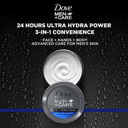 Dove Men+Care Ultra-Hydra Cream with 24 Hour Moisturization, 2.53 Fl Oz (Pack of 3)