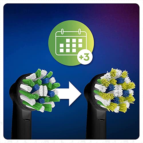 Oral-B CrossAction Toothbrush Head Black, CleanMaximiser Technology, 10 Counts, Mailbox Sized Pack, 7 g
