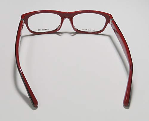 Bobbi Brown The Bobbi Womens/Ladies Rectangular Full-rim Brand Name Glamorous In Style Eyeglasses/Eyeglass Frame (54-16-135, Black/Red)