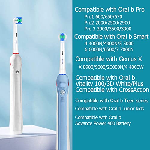 KHBD Replacement Heads Compatible with Braun Oral b Electric Toothbrush, Sensitive Toothbrush Heads for Pro 1000/9000/ 500/3000/8000/Smart/Geinus Toothbrush-16 Pack