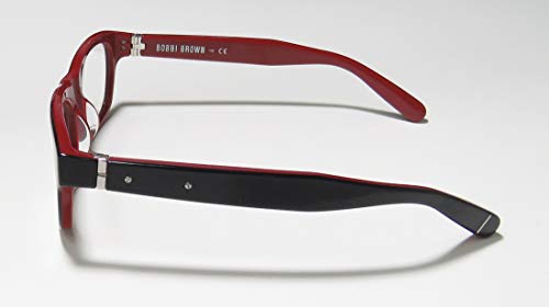 Bobbi Brown The Bobbi Womens/Ladies Rectangular Full-rim Brand Name Glamorous In Style Eyeglasses/Eyeglass Frame (54-16-135, Black/Red)