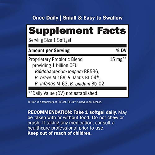 Nature's Way Probiotic Pearls for Men and Women 50+, Digestive and Colon Health Support* Supplement, 30 Softgels
