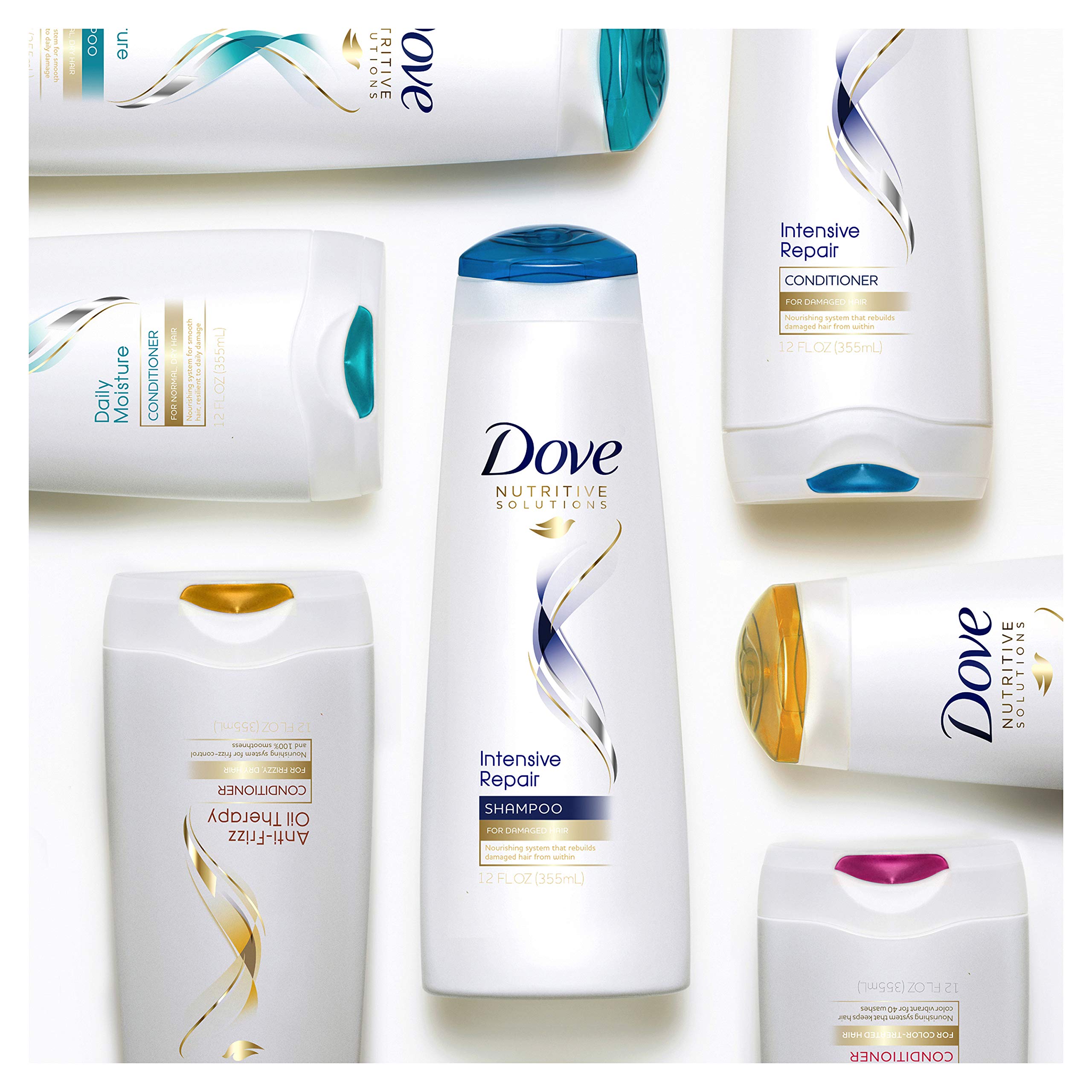 Dove Nutritive Solutions for Dry Hair, Intensive Repair, Deep Conditioner, 12 Fl Oz (Pack of 4)