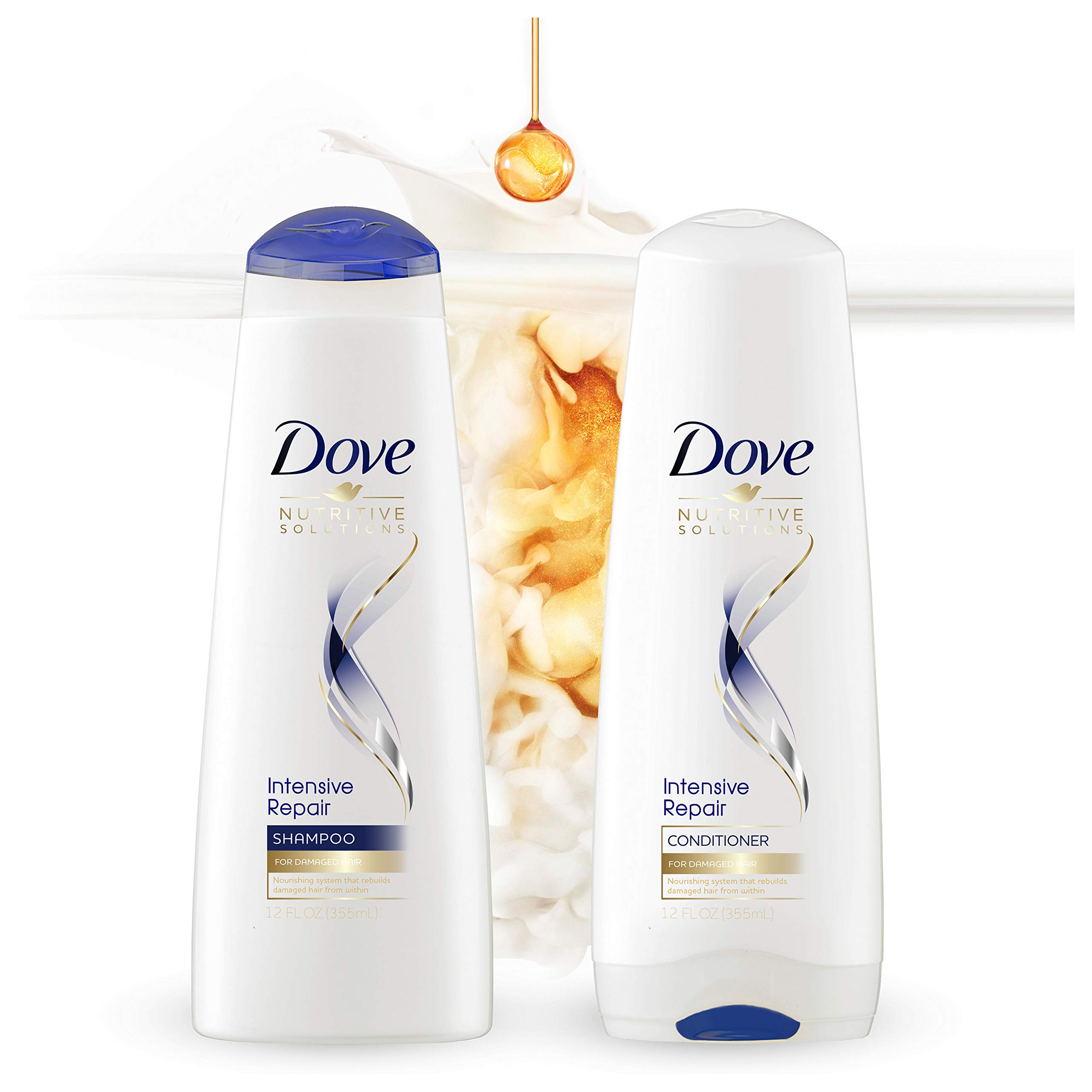 Dove Nutritive Solutions for Dry Hair, Intensive Repair, Deep Conditioner, 12 Fl Oz (Pack of 4)