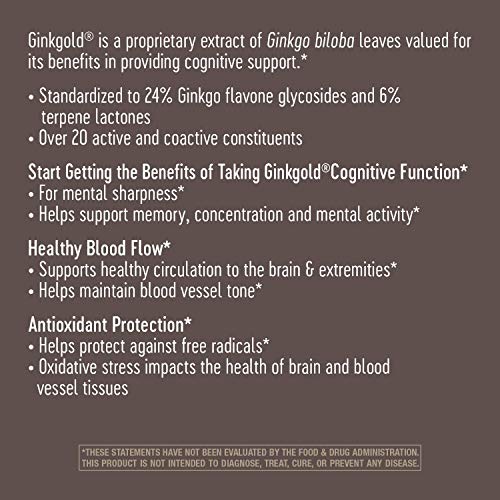 Nature's Way Ginkgold Max Extract for Mental Sharpness, Cognitive and Memory Support*, 150 Tablets