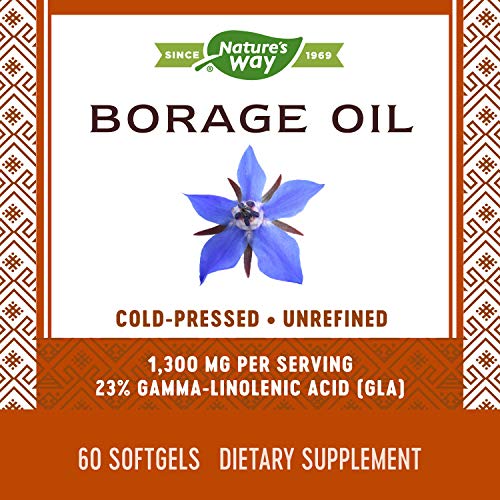 Nature's Way Borage, Cold Pressed Oil 1300mg, 60 Softgels