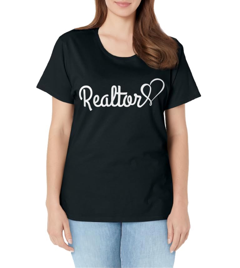 Realtor Real Estate Agent Heart House Rent Broker Gift T-Shirt
