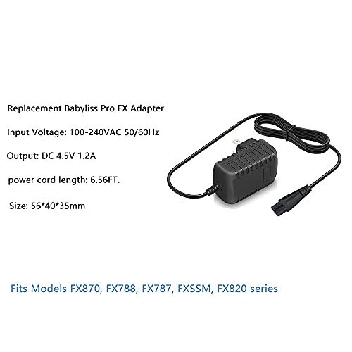 LIANSUM Charger Compatible with for Babyliss PRo FX Charging Cable, Replacement Power Cord for Baby lisspro Barberology FX788, FX870, FX787, FXSSM, FX820 Power Adapter