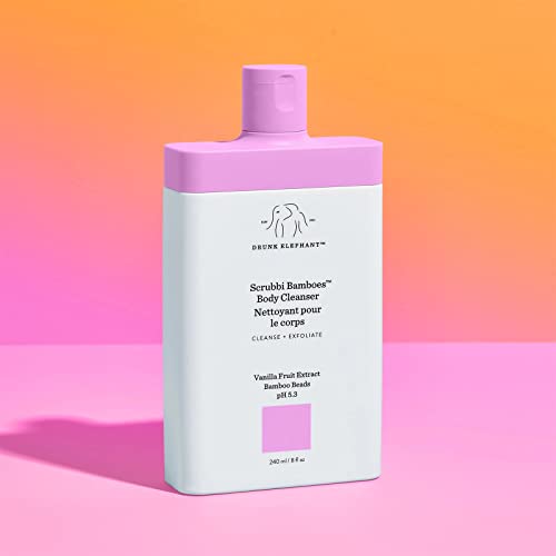Drunk Elephant Scrubbi Bamboes Body Cleanser - Moisturizing, Exfoliating Bamboo Beads (240 mL / 8 Fl Oz)