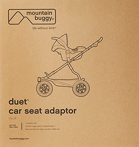 Mountain Buggy Car Seat Adapter for Mountain Buggy Protect, Phil&teds Alpha, Maxi COSI Mico and Cybex Aton to Duet, Single