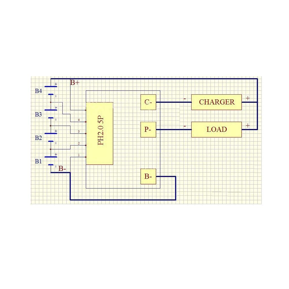 Lithium Iron Battery Protection Board, 4S 100A 12V LiFePO4 LFP Batterty Protection Module Board 1pc with The Balance Function