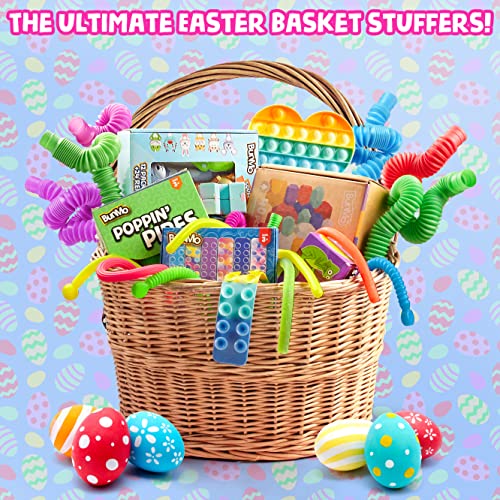 BUNMO Sensory Suction Bath Toys 10pcs | Connect, Build, Create | Mold Free Bath Toys | Hours of Fun & Creativity | Montessori Toys | Sensory Toys | Baby Easter Basket Stuffers for Babies