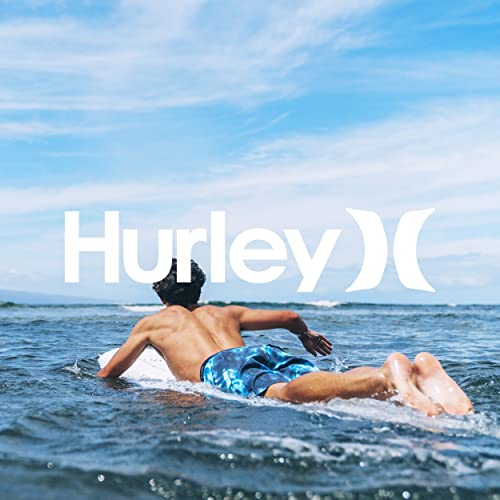 Hurley Men's Standard Printed 20" Stretch Board Shorts, Black, 30IN