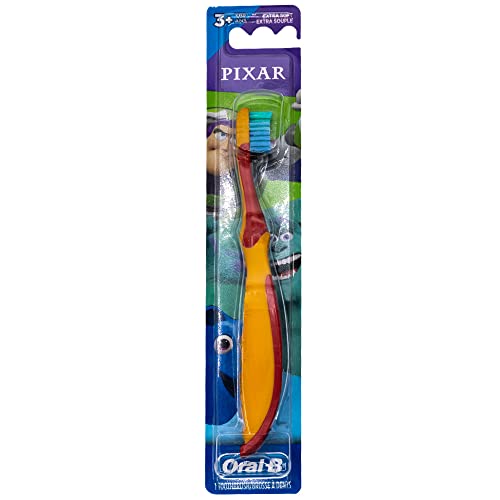 Oral-B Kids Pixar Toothbrush, Children 3+, Extra Soft (Characters Vary) - Pack of 3