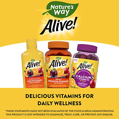 Nature's Way Alive! Max Potency Liquid Multivitamin, Antioxidants, Food-Based Blends, 30.4 Fl Oz., Citrus Flavored