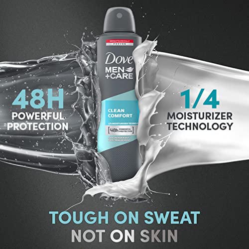 Dove Men Deodorant, Clean Comfort Scent, 48 Hour Powerful Protection Anti Perspirant, 8.45 Ounce (Pack of 6)