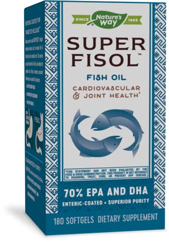 Nature's Way Super Fisol Fish Oil, Supports Heart and Joint Health*, 180 Softgels