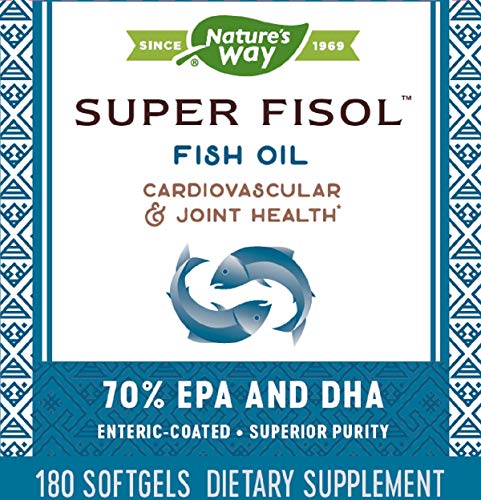 Nature's Way Super Fisol Fish Oil, Supports Heart and Joint Health*, 180 Softgels