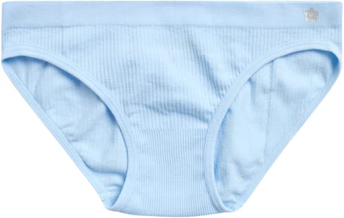 Limited Too Girls' Underwear - 6 Pack 100% Cotton Bikini Briefs (Size: 7-16), Size 7-8, Blue/Grey Assorted