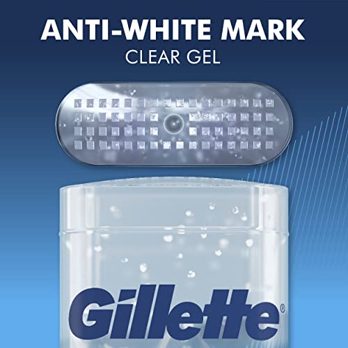 Gillette Clear Gel Men’s Antiperspirant and Deodorant, 72-Hour Sweat Protection, Cool Wave, #1 Clear Gel Brand for Men, 3.8 oz (Pack of 4)