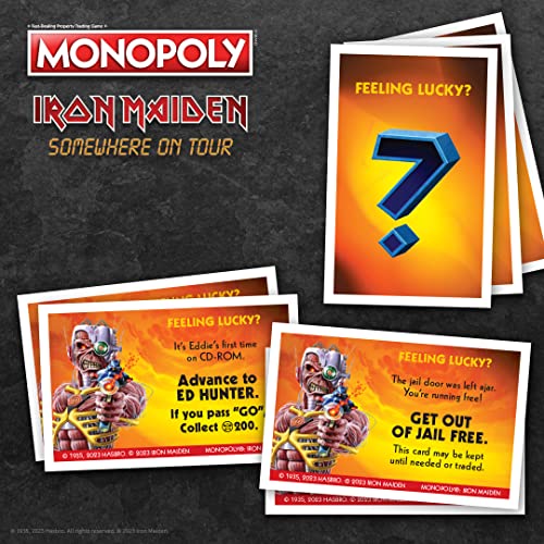 Monopoly Iron Maiden | Play as Bruce’s Lantern, Guitar Amp Stack, Nicko’s Drum Kit, and More | Officially Licensed Collectible Game Honoring British Classic Heavy Metal Icons