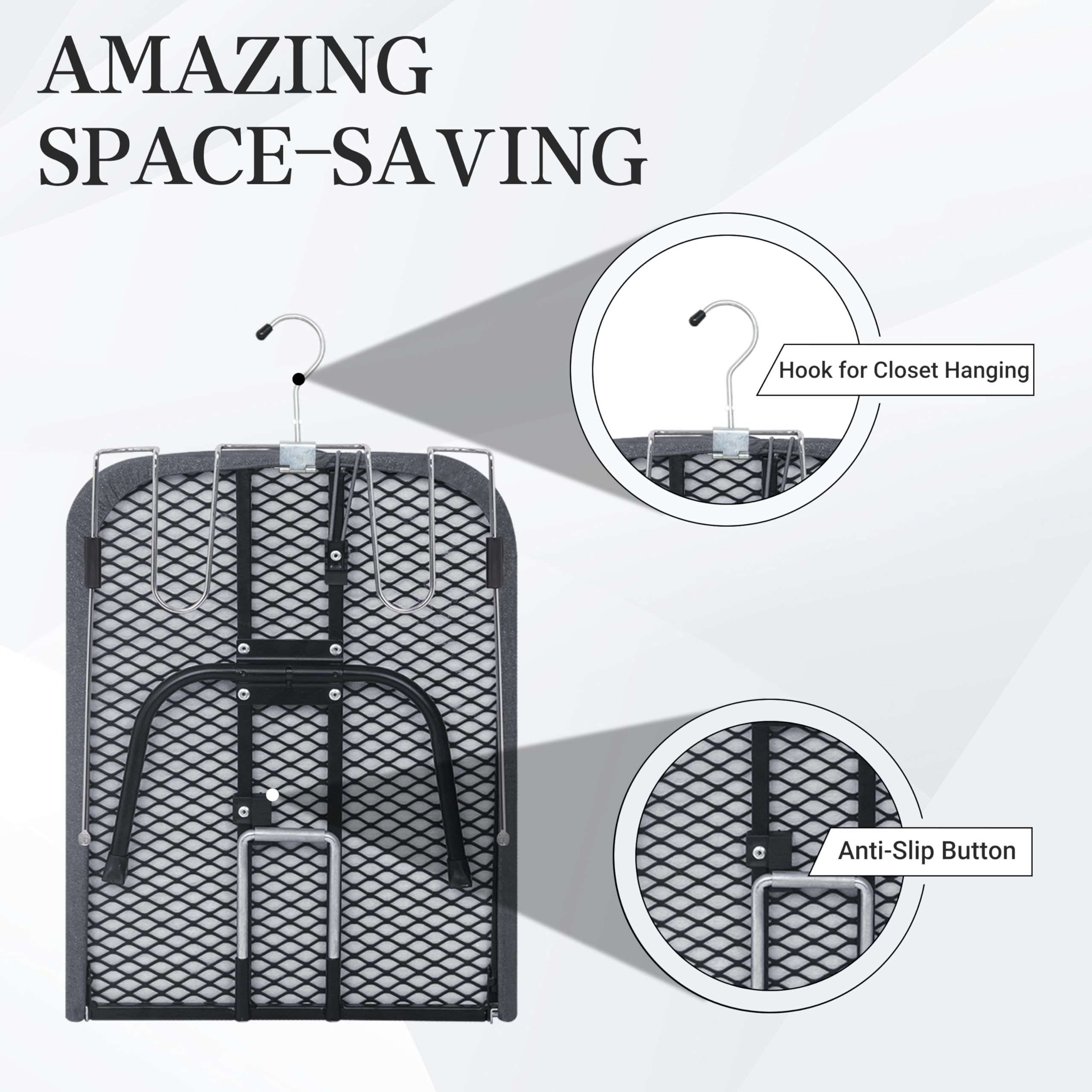 ZOES HOMEWARE Metal Mesh Panel Tabletop Ironing Board | Foldable Iron Board | Heavy Duty Small Iron Board with Heat Resistant Cover and 100% Cotton 8mm Thicken Pad | 31.5"x11.8"x6.2"