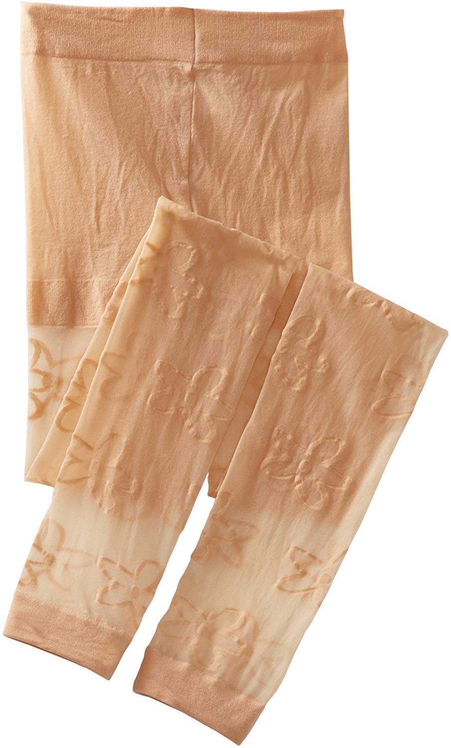 Jefferies Socks Big Girls' Daisy Footless Tight, Nude, 6-8 Years
