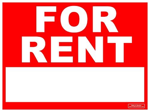 VIBE INK 1-Pack Large 24" x 18" - Home for Rent - Yard Sign/Lawn UV Ink - Corrugated Plastic - Double Sided - Waterproof- Metal Stake included - Made in USA - Great for ALL USES! (1)