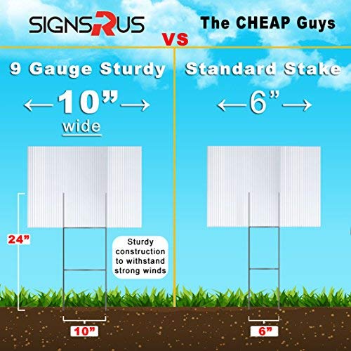 VIBE INK 1-Pack Large 24" x 18" - Home for Rent - Yard Sign/Lawn UV Ink - Corrugated Plastic - Double Sided - Waterproof- Metal Stake included - Made in USA - Great for ALL USES! (1)