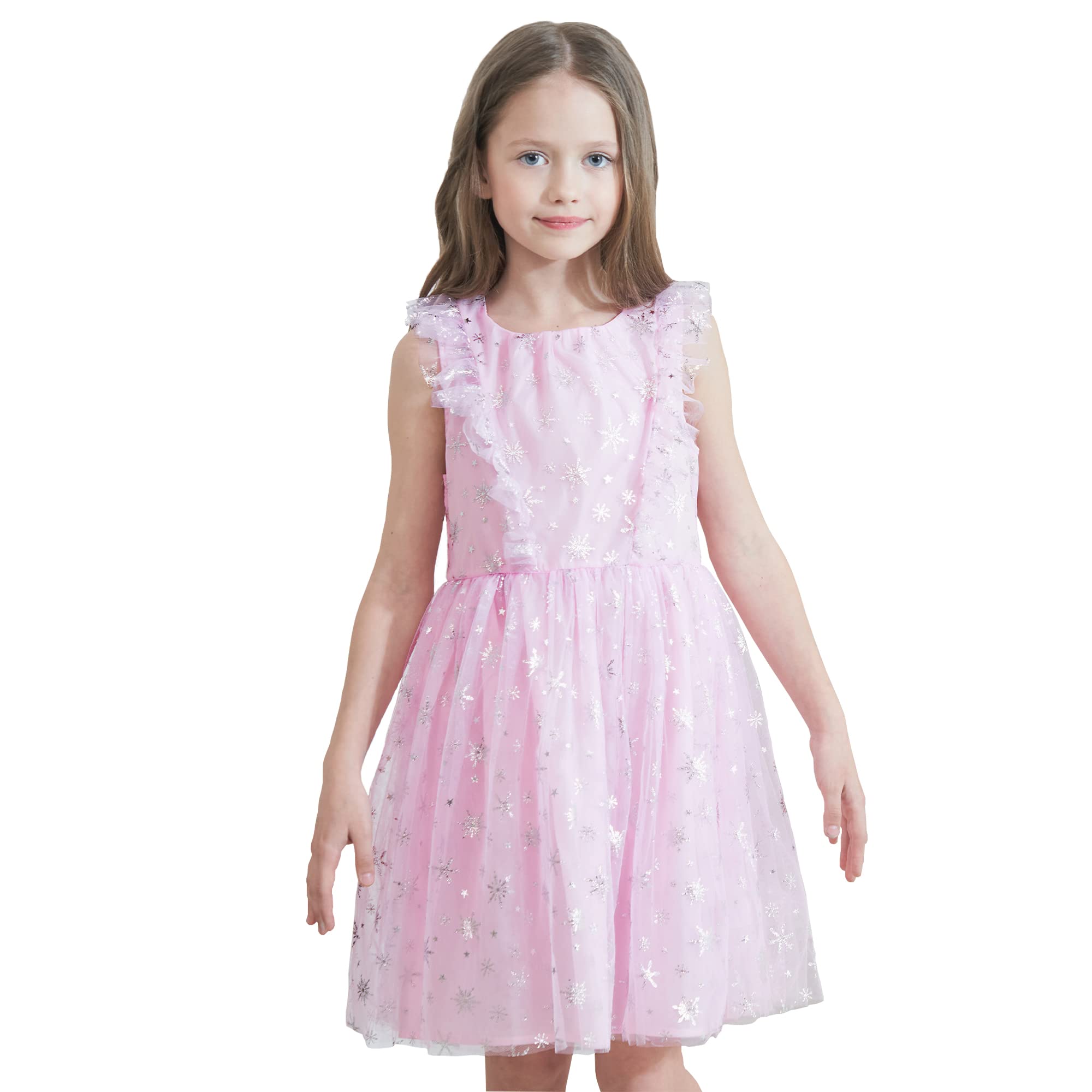 Sosomi Tulle Dress for Girls Summer Dress,Sleeveless Teen Dresses,Girls Dresses Size 7,Blue Dress for Girls,Elegant Mesh Dress,Princess Dresses for Girls,Dresses for Teens,Fashion Girls’Dressess