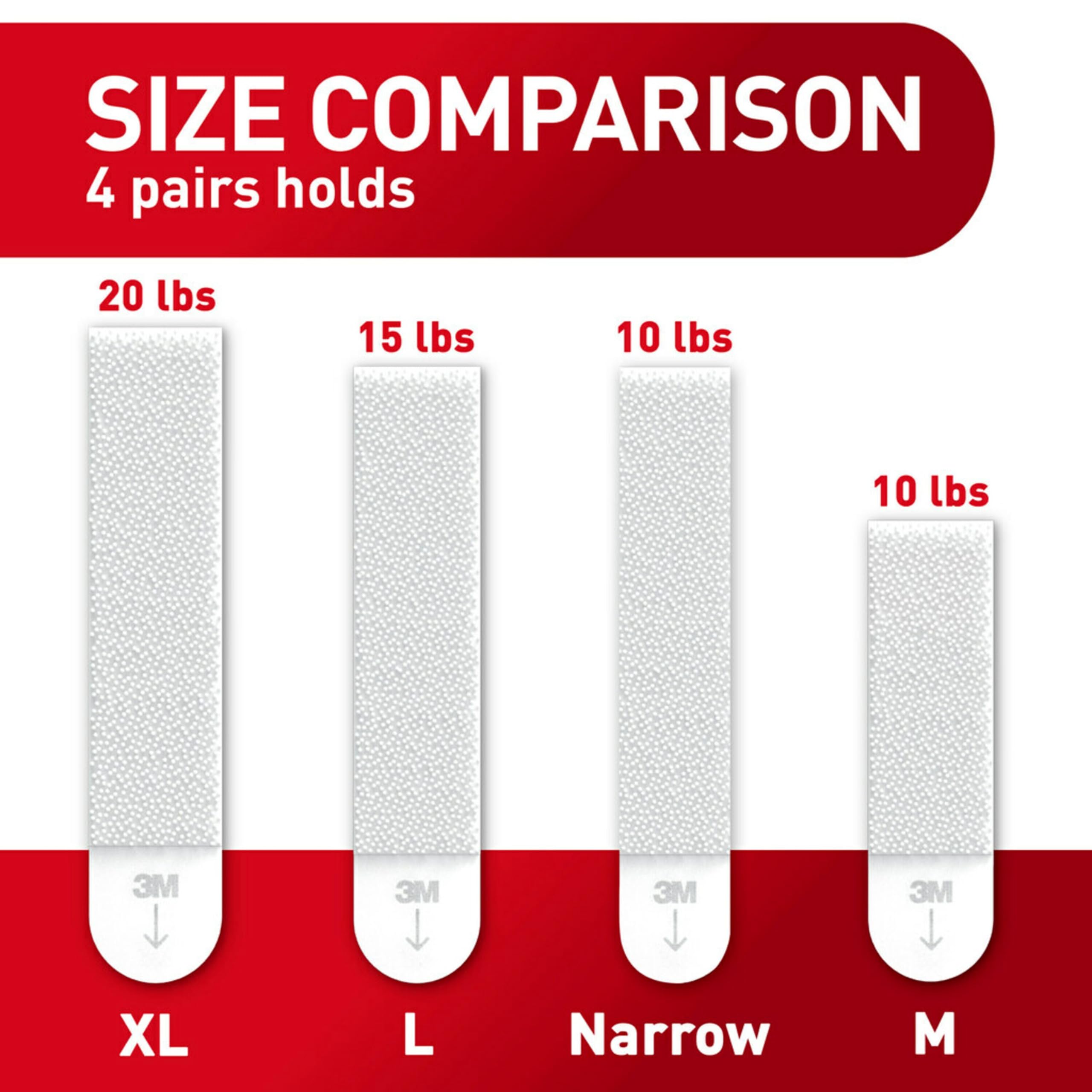 Command 20 Lb XL Heavyweight Picture Hanging Strips, Damage Free Hanging Picture Hangers, Heavy Duty Wall Hanging Strips for Living Spaces, 10 White Adhesive Strip Pairs