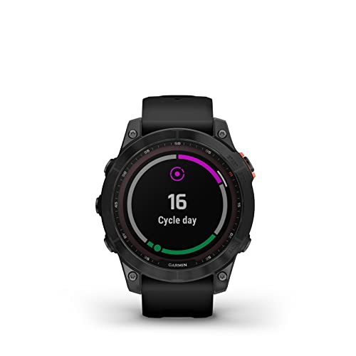 Garmin fēnix 7 Solar Multisport GPS Watch, Black with Silicone Band