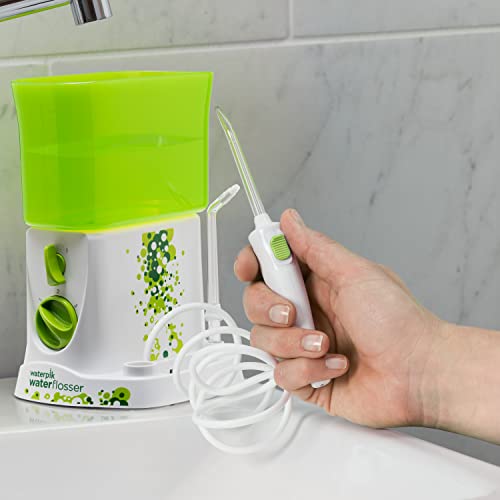 Waterpik Water Flosser for Kids, Countertop Water Flosser for Children and Braces, WP-260, Green