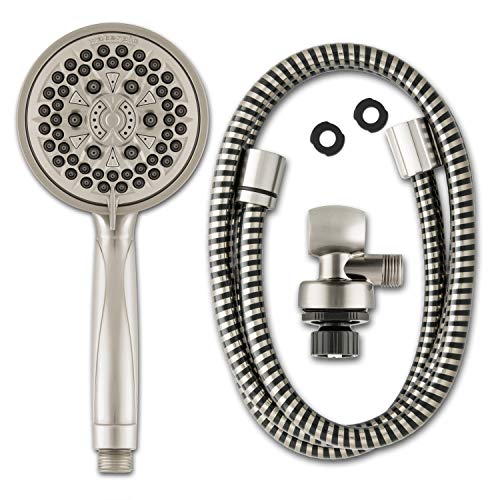 Waterpik High Pressure Powerpulse Massage Hand Held, Brushed Finish, Detachable Shower Head with 7 Spray Settings, XFT-769E