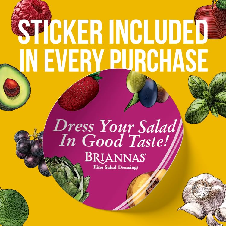BRIANNAS - Home Style Classic Buttermilk Ranch Dressing – Fine Salad Dressing made with Premium Ingredients - Gluten Free, Kosher, & Low Sugar Dressing - 12 oz. Bottle