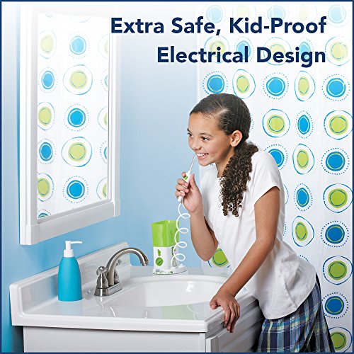 Waterpik Water Flosser for Kids, Countertop Water Flosser for Children and Braces, WP-260, Green