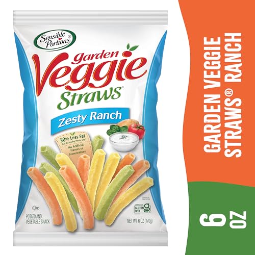 Sensible Portions Garden Veggie Straws Zesty Ranch, 7 Oz
