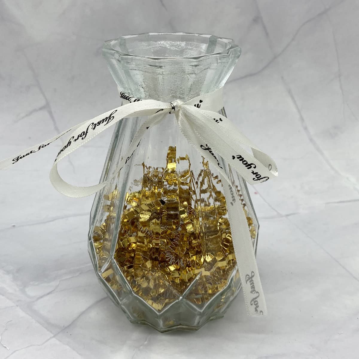 Cutcatwing 1/2 LB Gold Metallic Crinkle Cut Paper Shred Filler Confetti Easter Raffia Tissue Craft for Wedding Packaging Gift Wrapping Boxes