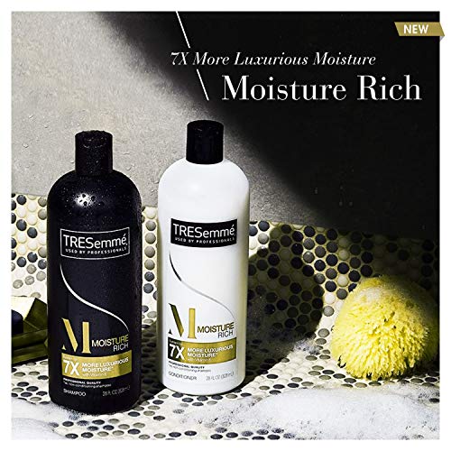 TRESemmé Shampoo for Dry Hair Moisture Rich Professional Quality Salon-Healthy Look and Shine Moisture Rich Formulated with Vitamin E and Biotin, 28 Fl Oz (Pack of 3)