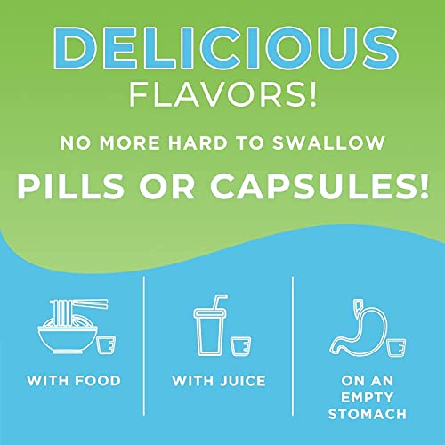 Multivitamin for Kids USDA Organic | Sugar Free Kids Multivitamin | Liquid Vitamins for Kids | Immune Support Supplement | Cognitive Health & Overall Wellness | Vegan | 14-0.5 Fl Oz Pouches