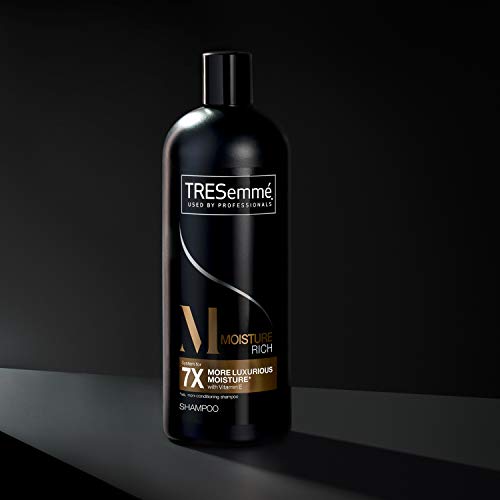 TRESemmé Shampoo for Dry Hair Moisture Rich Professional Quality Salon-Healthy Look and Shine Moisture Rich Formulated with Vitamin E and Biotin, 28 Fl Oz (Pack of 3)