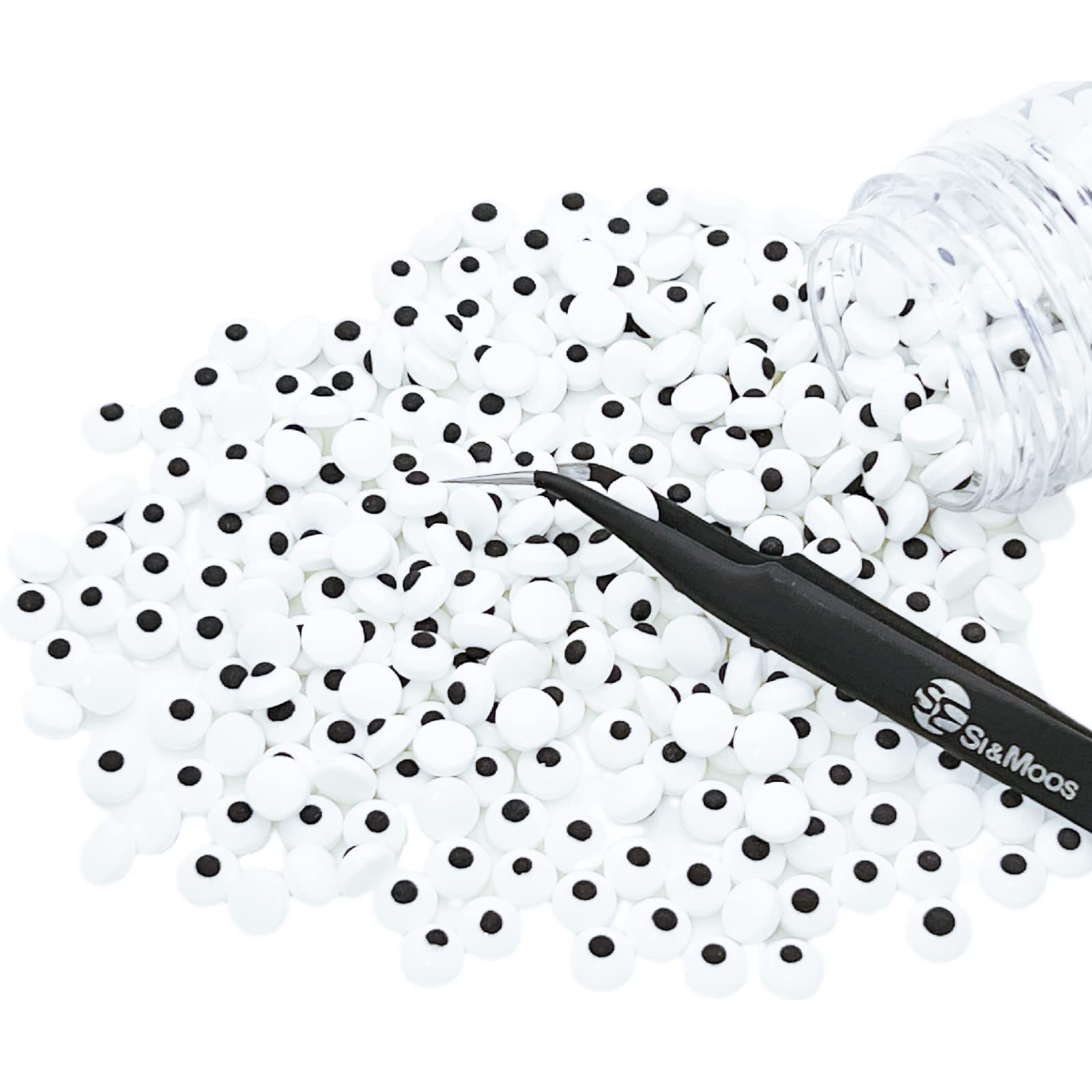 Mini Candy Eyes Edible Eyes for Decorating Edible Eyes for Cupcakes Mini Eyeball Sprinkles Edible Googly Eyes Christmas Cookie Decorations Halloween Eyes Sprinkles 2.8 OZ with Tweezers