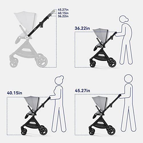 Baby Stroller, ELITTLE EMU Toddler Stroller with Reversible Seat, 0-36 Months Full-Size Stroller Convenient for Various Travel Venues or Vehicles Carrying