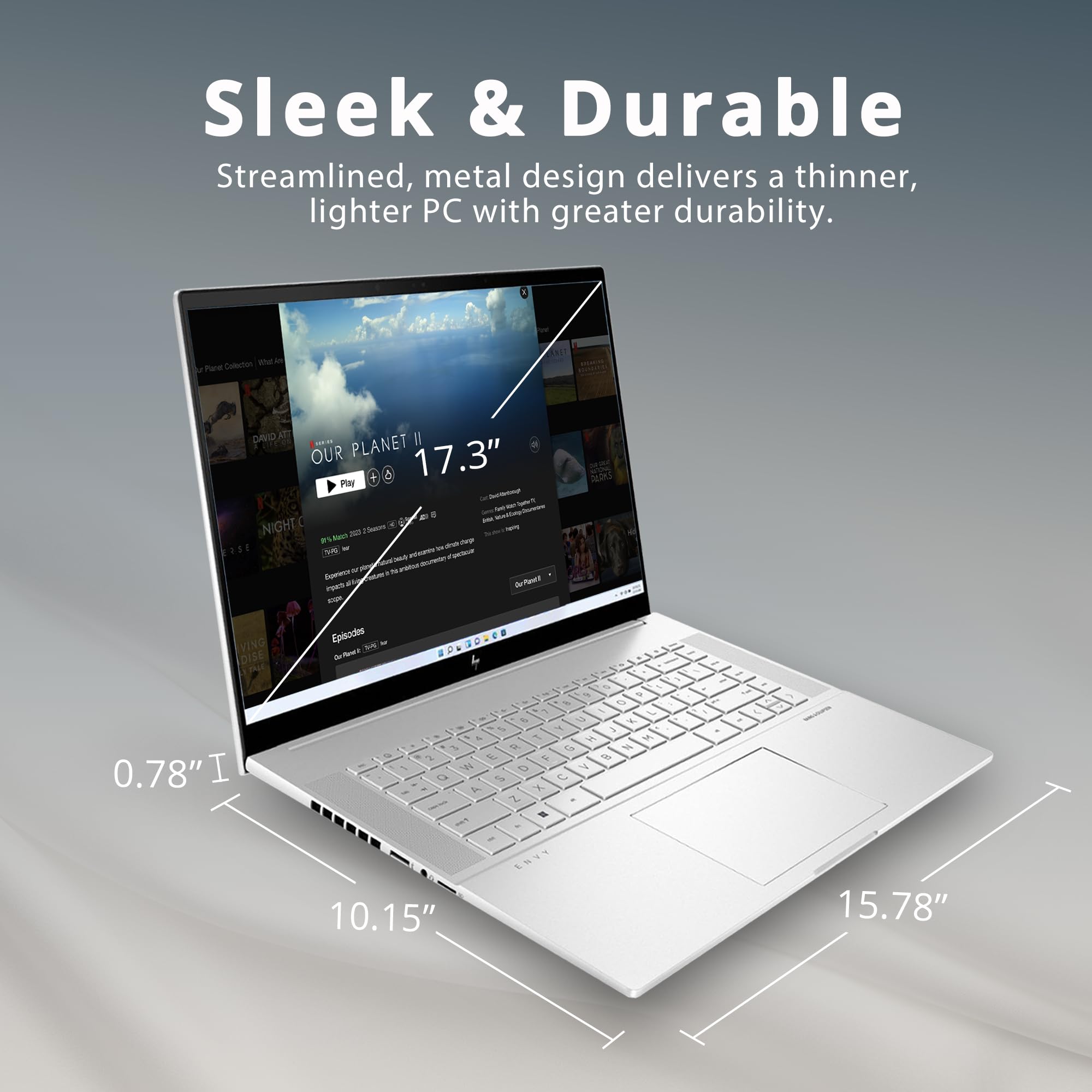 HP Envy 16" WQXGA Touchscreen Business Gaming Laptop, Intel Core i9-13900H, NVIDIA RTX 4060 8G, 64GB DDR5 RAM, 4TB PCIe SSD, Backlit Keyboard, B&O Audio, 5MP Camera, Silver, Win 11, 32GB USB Card