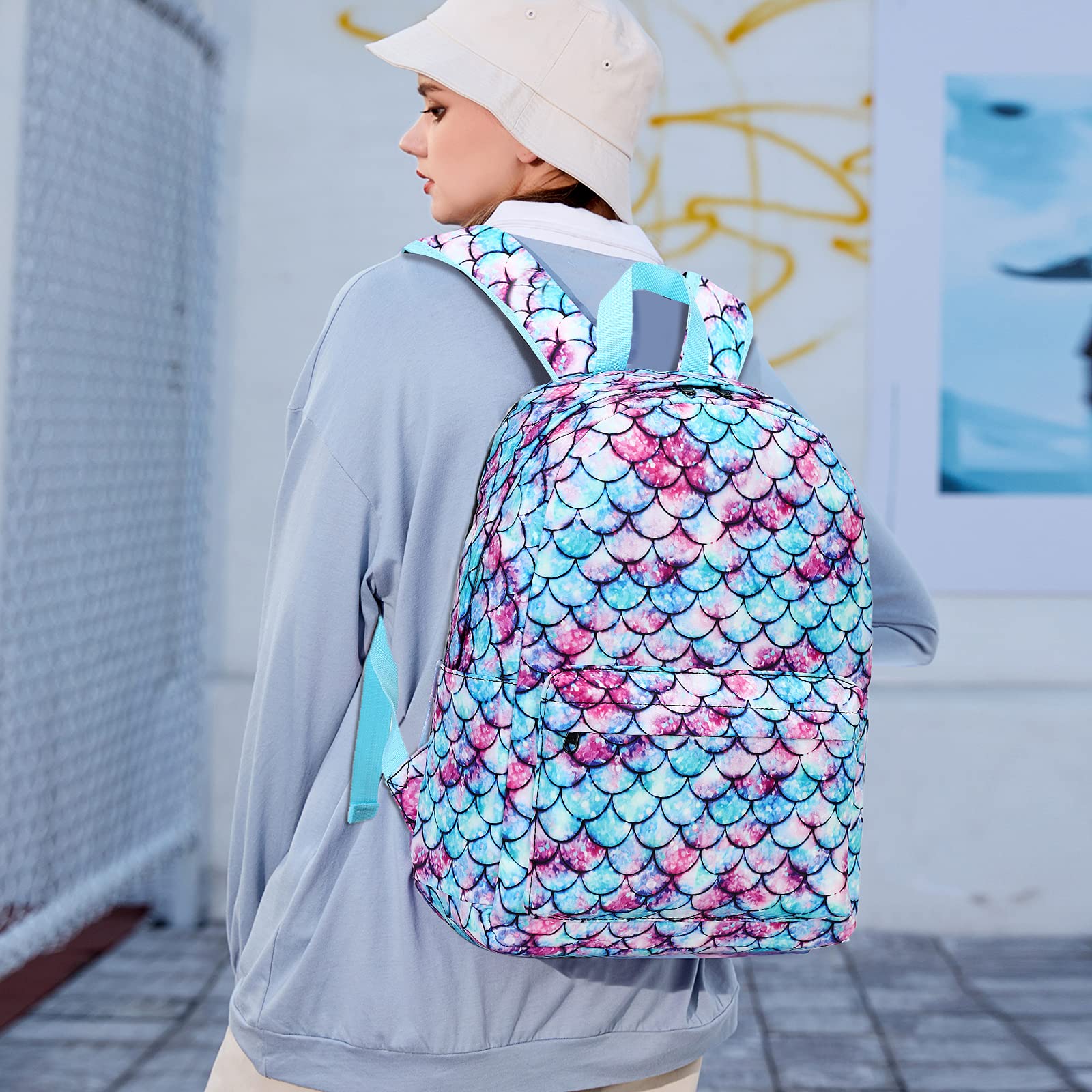 Girls Backpack Preschool School Bag for Kids Elementary Kindergarten Backpack Bookbag (Mermaid)