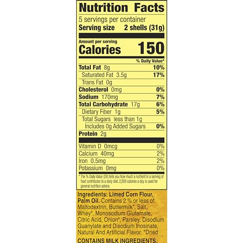 Old El Paso Stand ‘N Stuff Taco Shells, Zesty Ranch Flavored, Gluten Free Crunchy Corn Taco Shells, 10 Count, 5.4 oz (Pack of 6)